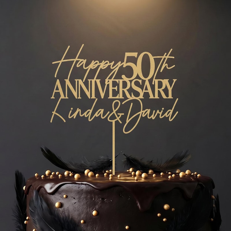50th Birthday Cake Topper - Etsy