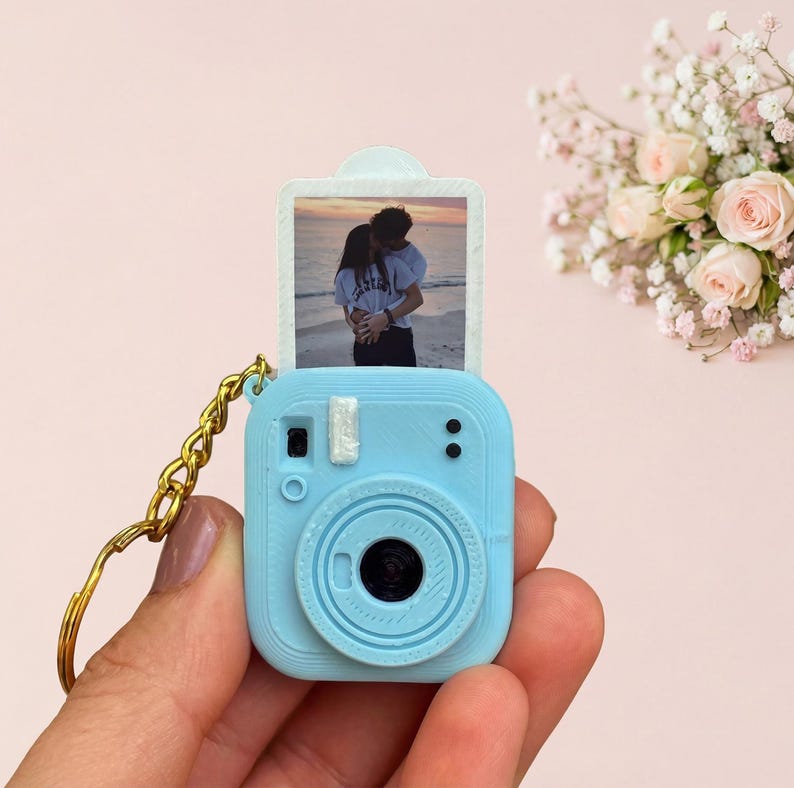 Personalized Mini Camera Photo Keychain–custom Picture Insert Plastic ...