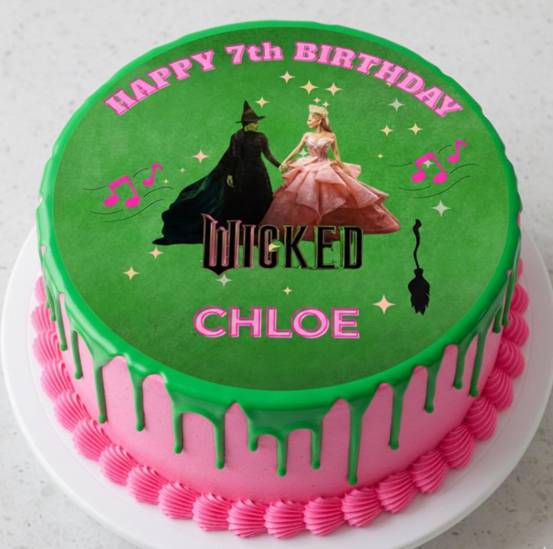 Wicked Cake Topper – Elphaba & Glinda Edible Image | Wizard of Oz ...