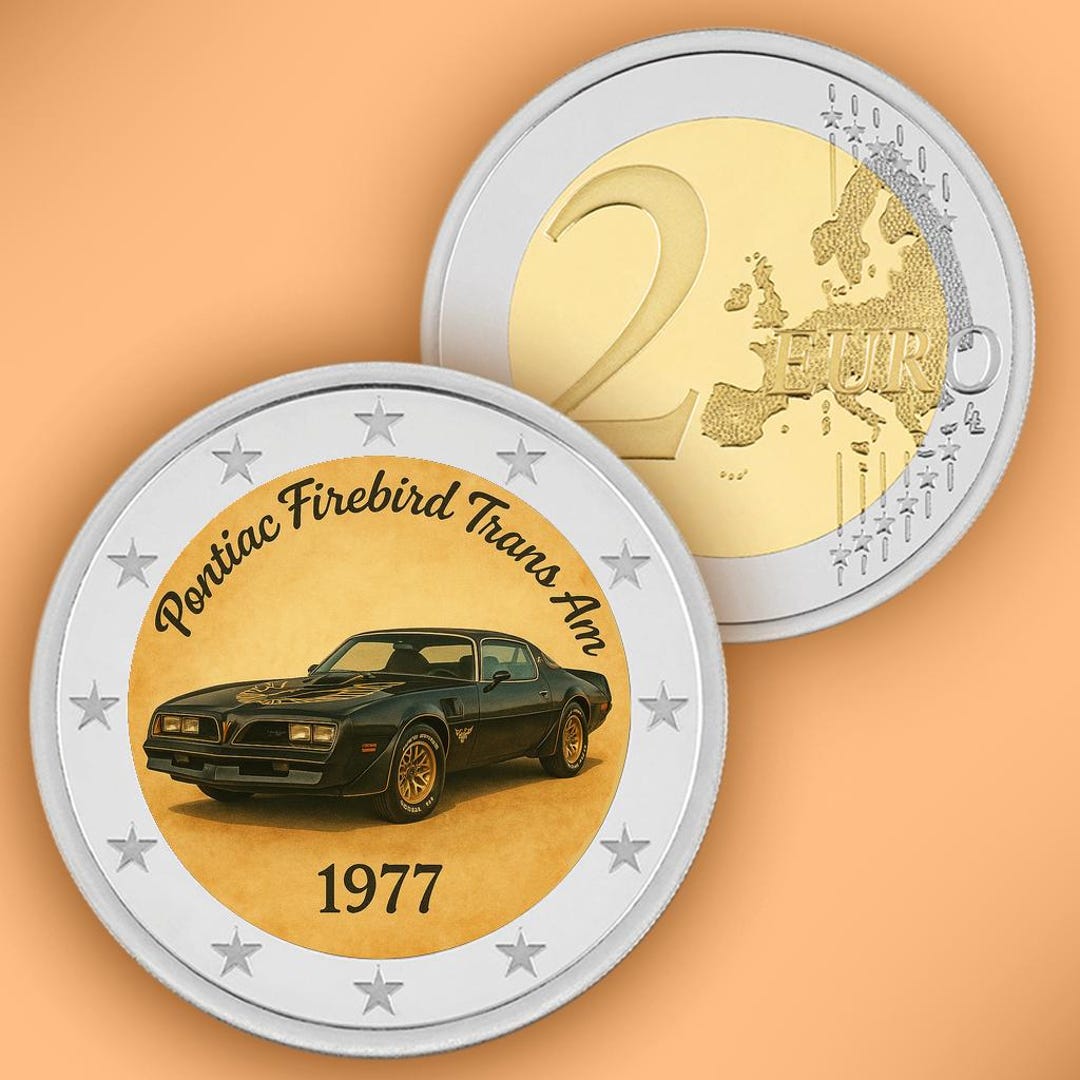 Pontiac Firebird Trans Am – 1977 – 2 Euro Colored Coin – Collectible ...
