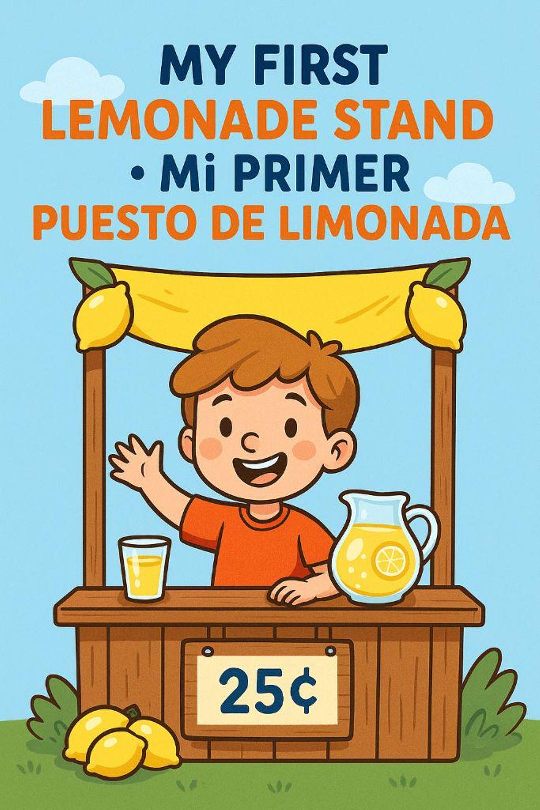 Bilingual Kids Book: My First Lemonade Stand, Spanish English - Etsy