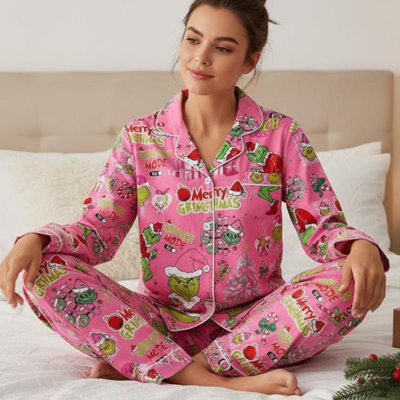 Grinch Pyjamas Woman - Etsy