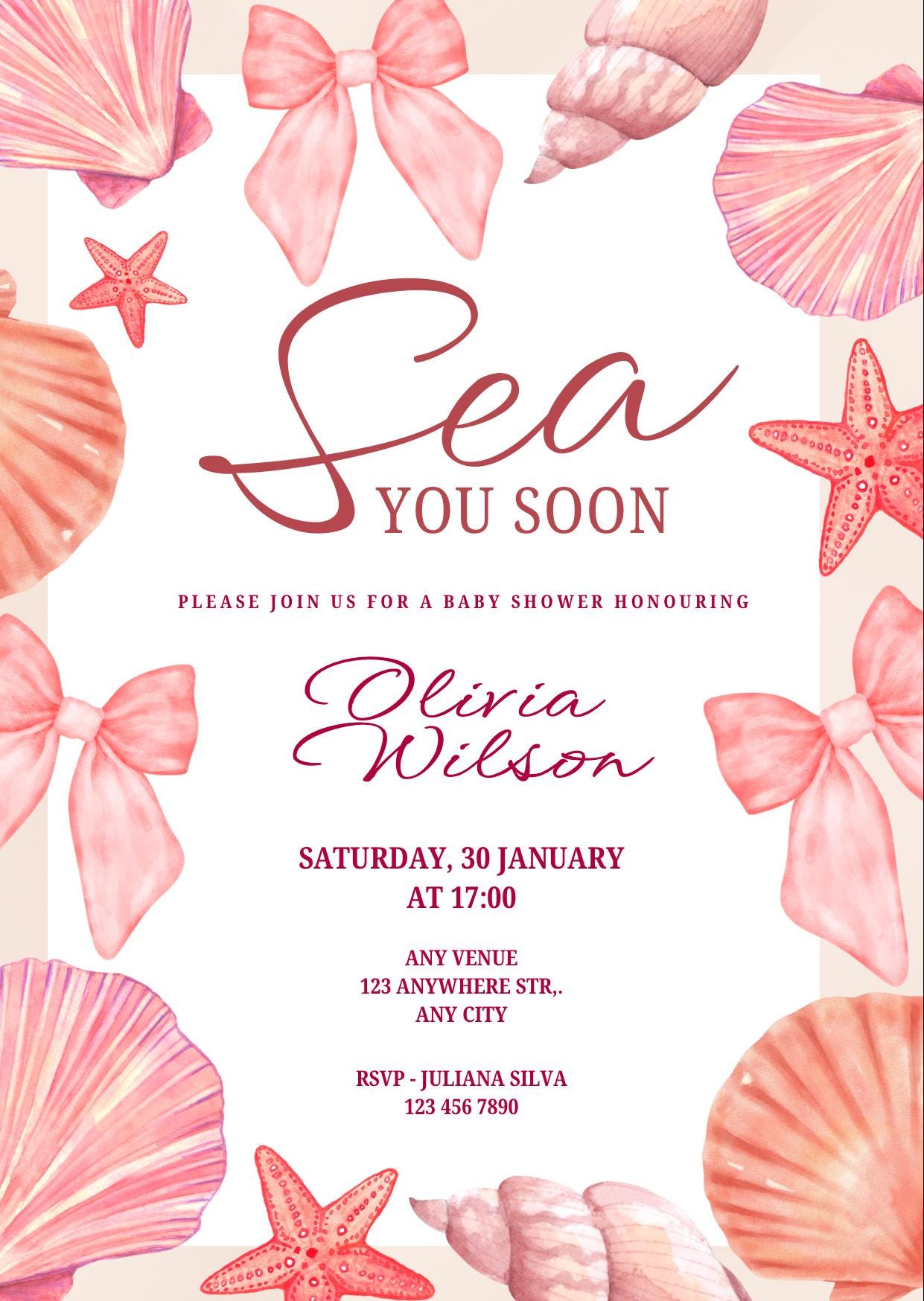 Sea You Soon Baby Shower Invitation. - Etsy