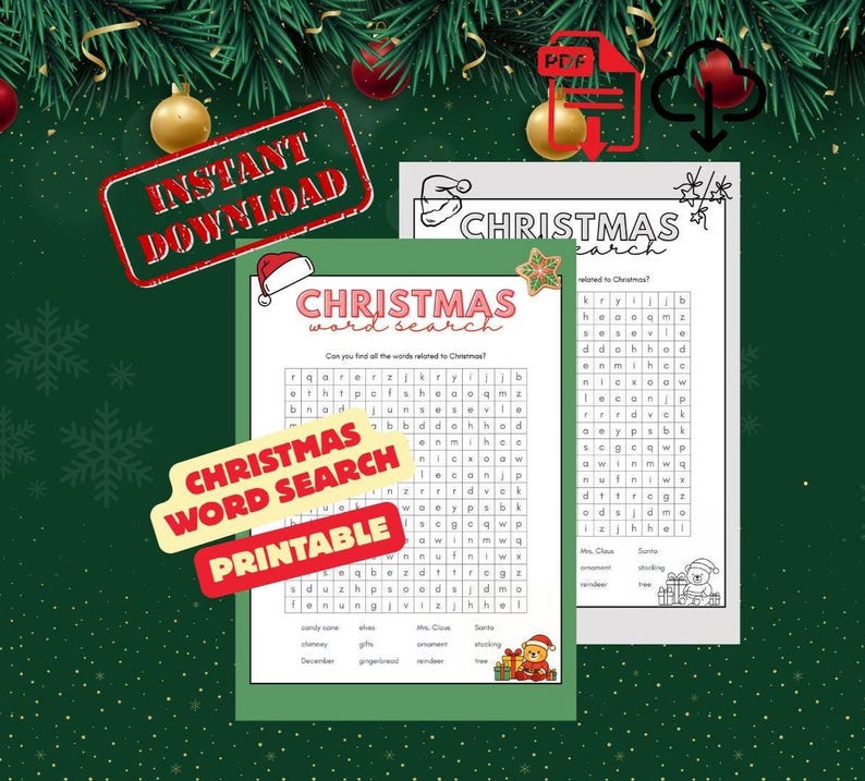 Christmas Word Search Printable for Kids and Families | Holiday ...