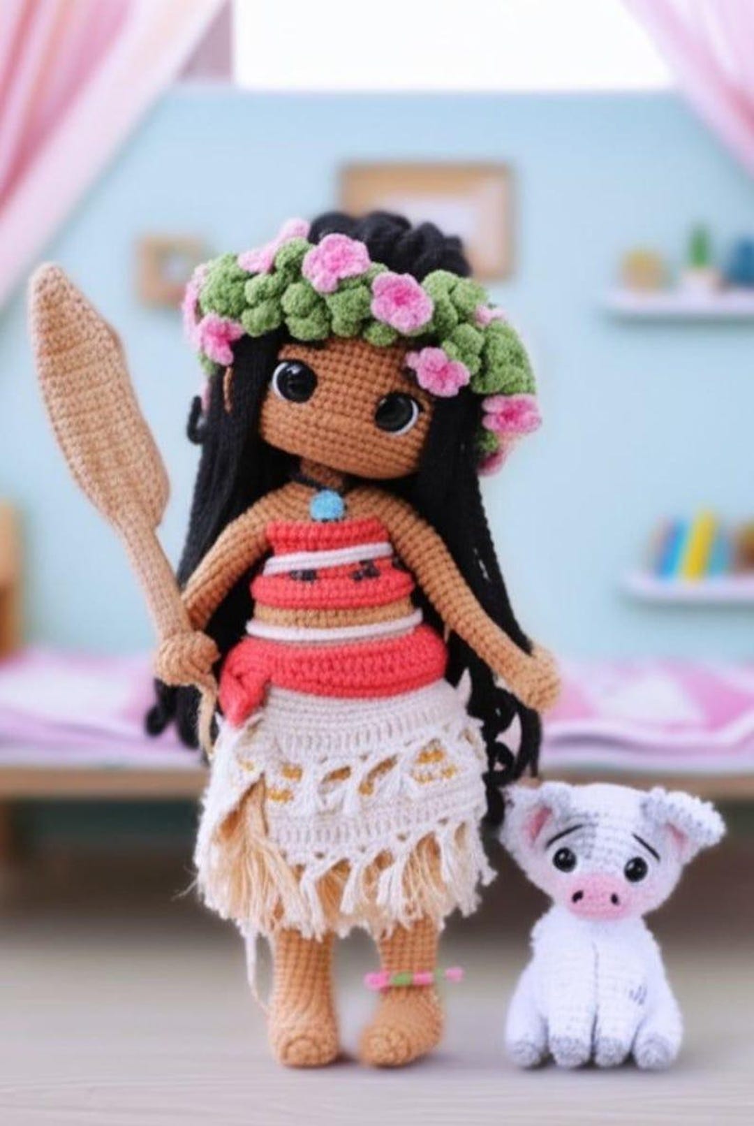 Amigurumi Moana Crochet Pattern PDF, Moana Doll Pattern, Cute Island ...