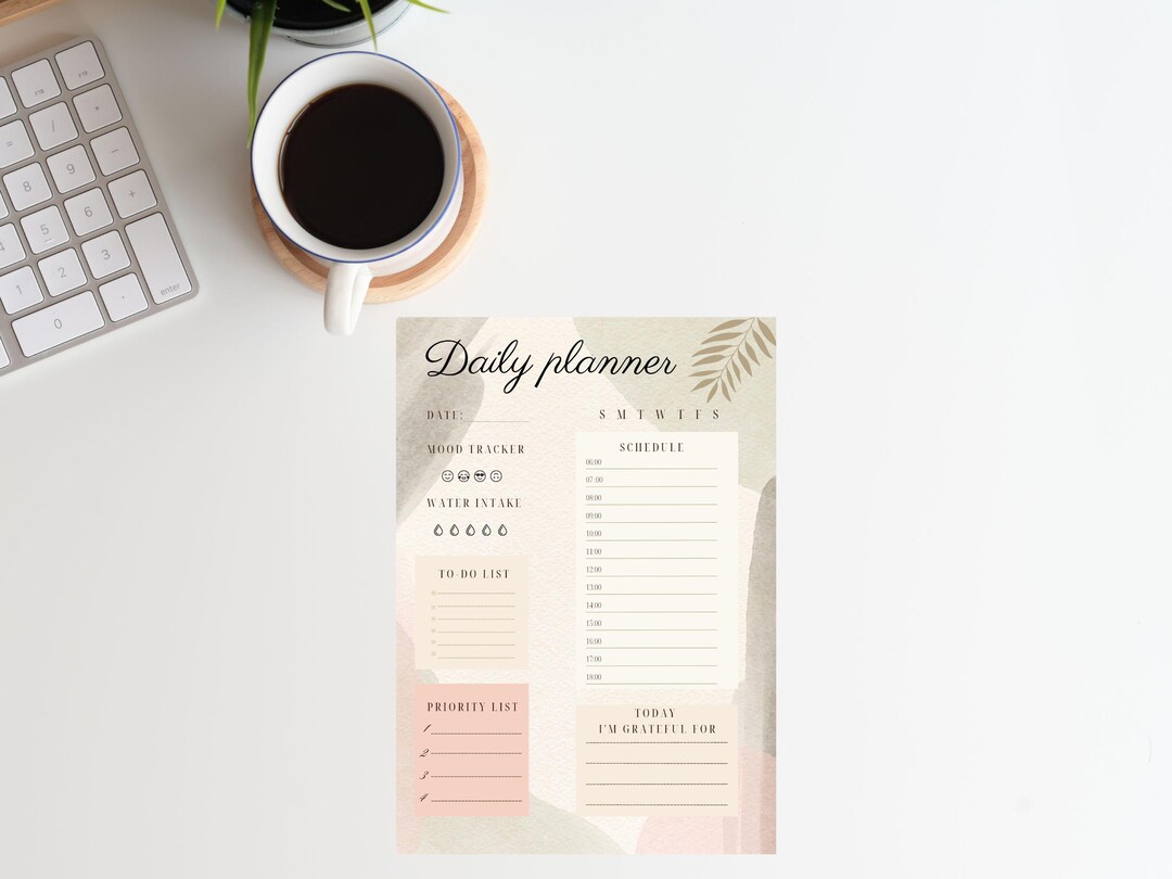 Freebie Daily Digital Planner Printable | Minimalist Day Planner ...