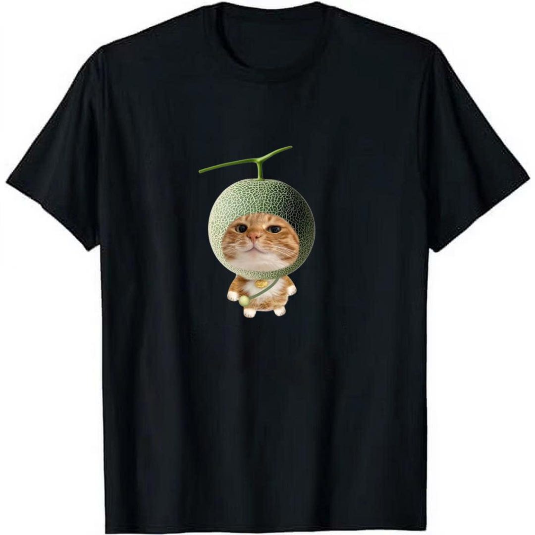 Kawaii Melon Cat PNG | Funny Meme Cat Digital Download | Cute Aesthetic ...