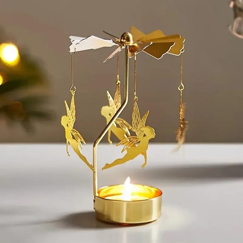 1pc Metal Rotating Candle Holder – Hot Spinning Candle Stand for ...