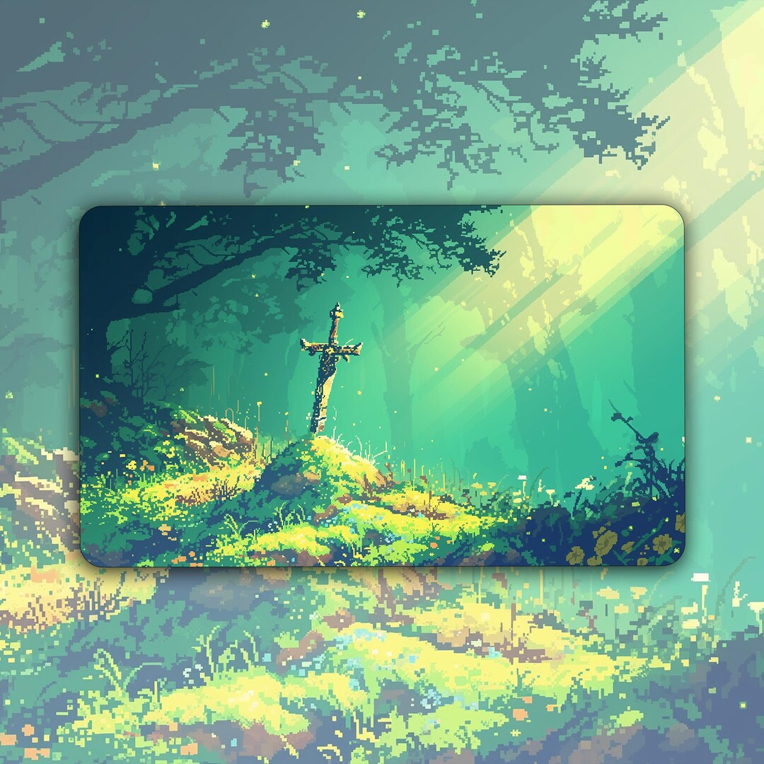 Pixel Sword Playmat | MTG/TCG Accessories | Desk Mat/mouse Pad - Etsy