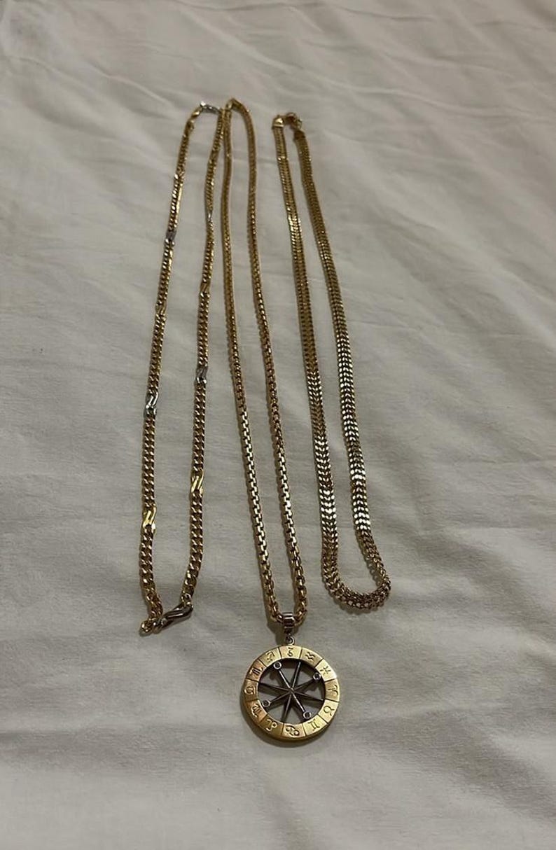 Personalized Compass Zodiac Necklace 925 Sterling Silver Gold Plated ...