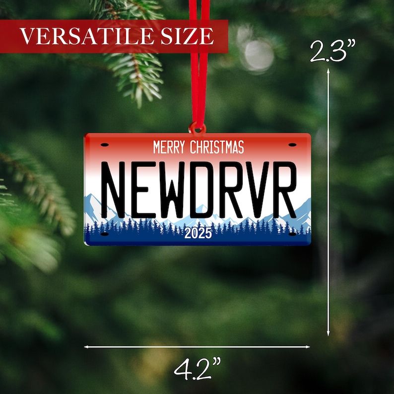 New Driver Ornament | 2025 License Plate Christmas Gift - Etsy