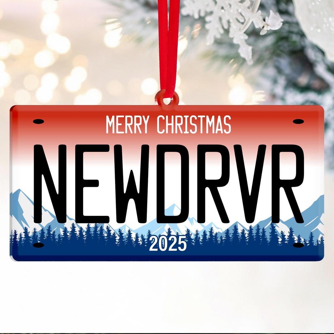 New Driver Ornament 2025 | License Plate Christmas Ornament | Teen ...