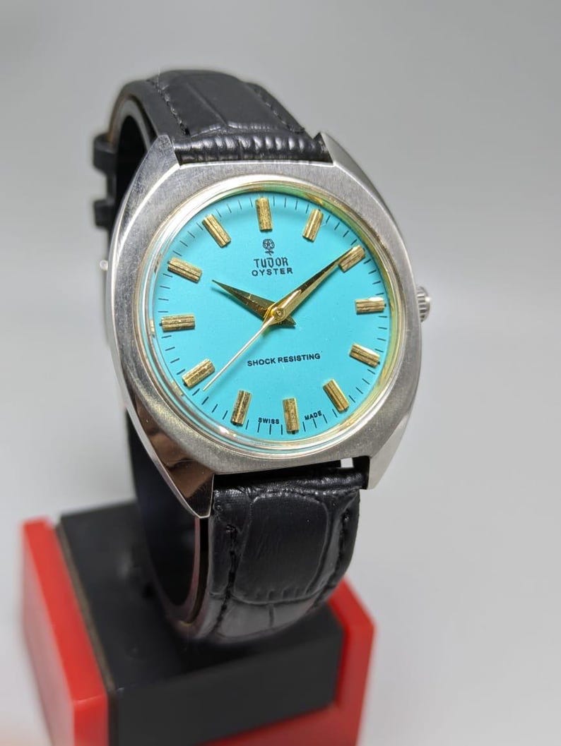Vintage TUDOR Manual Winding Men's Wrist Watch Blue Dial Swiss Made - Etsy