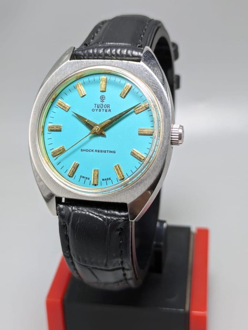 Vintage TUDOR Manual Winding Men's Wrist Watch Blue Dial Swiss Made - Etsy