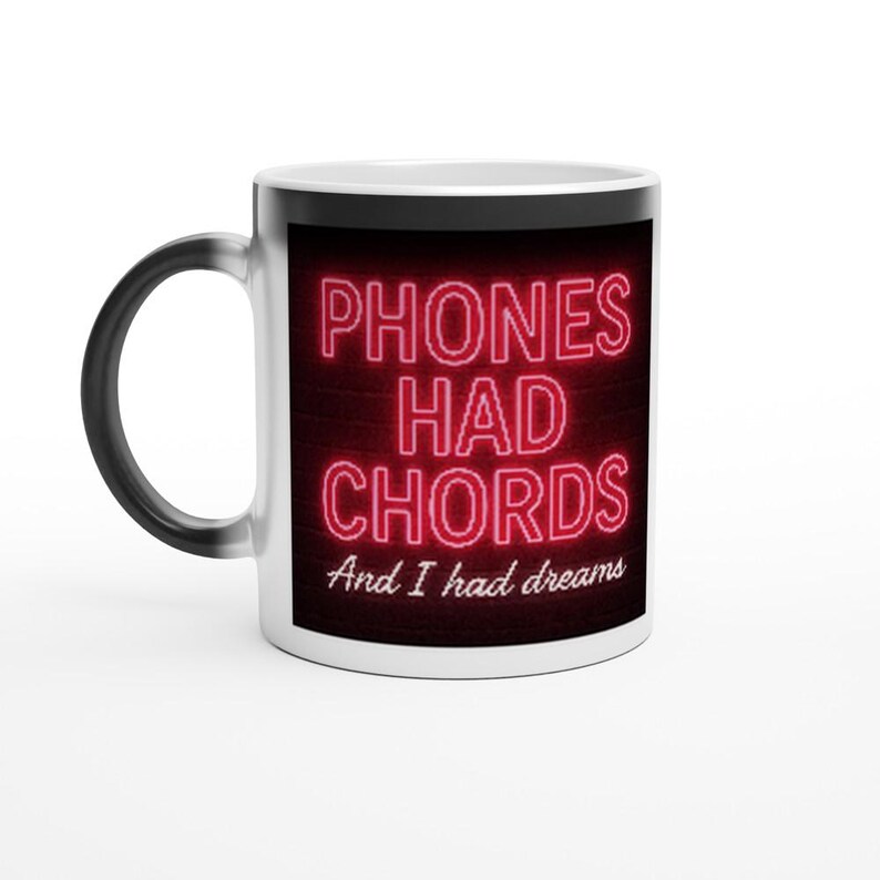 Magic Mug, Retro Pink Neon Reveal Cup, Heat-activated Color-changing ...