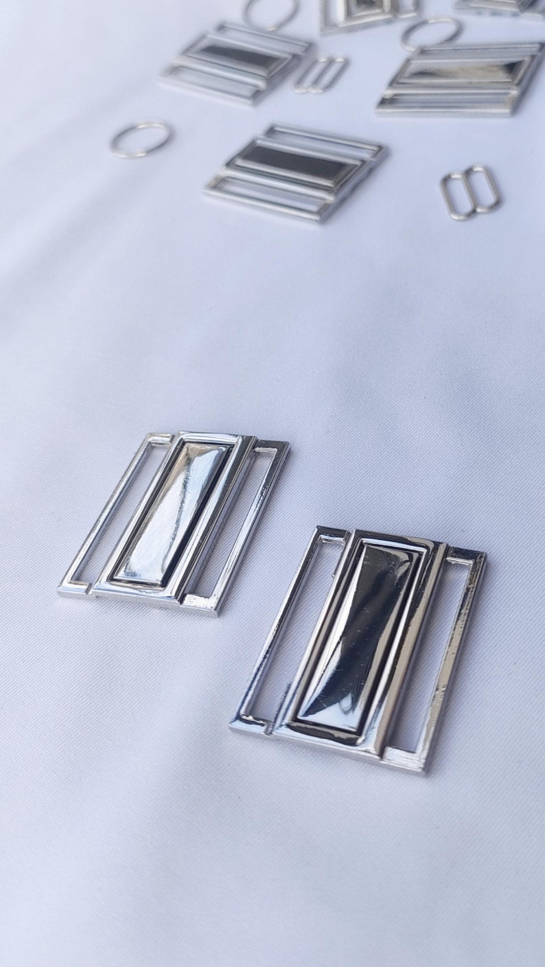 25mm (1") Silver Bra or Bikini Clasp - Ideal for Bra Making and ...