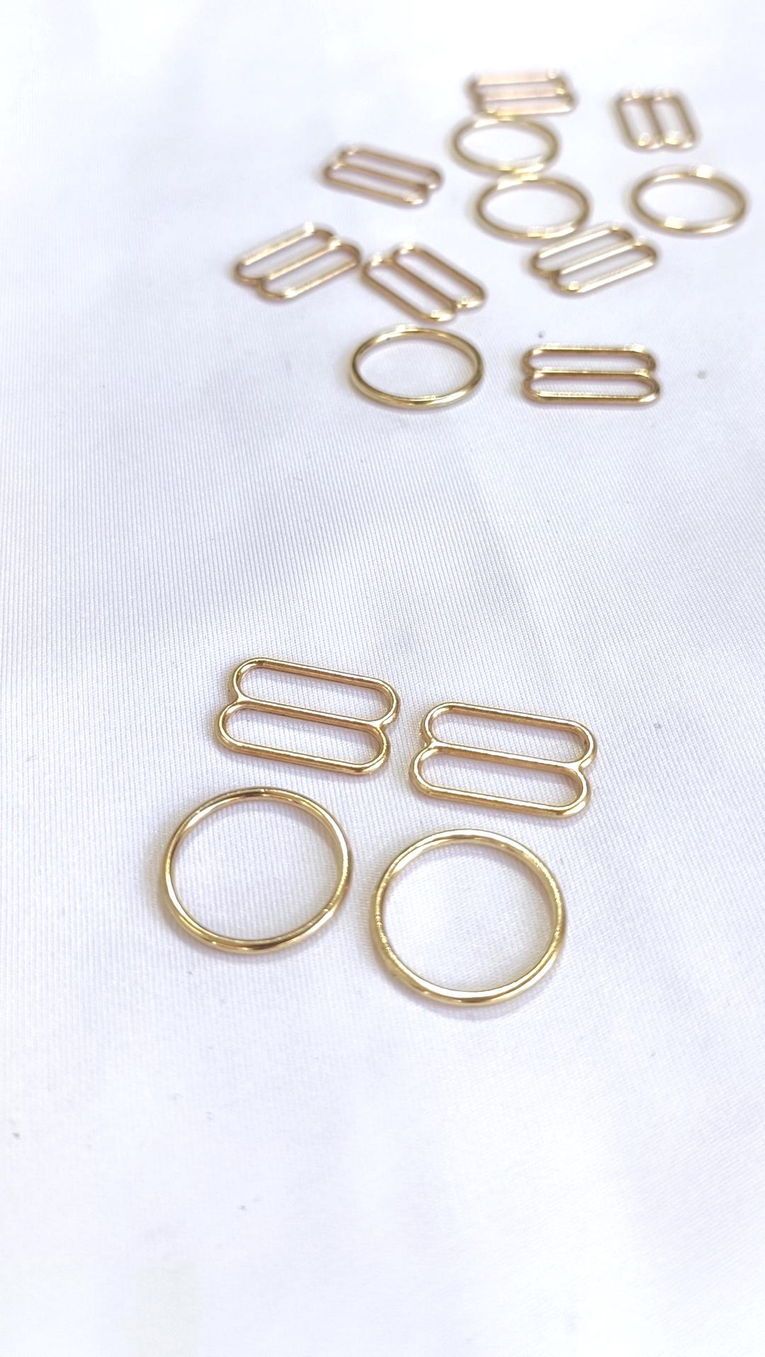 Light Gold Bra Strap Adjuster Set: 12mm (1/2") Rings and Slides - Ideal ...