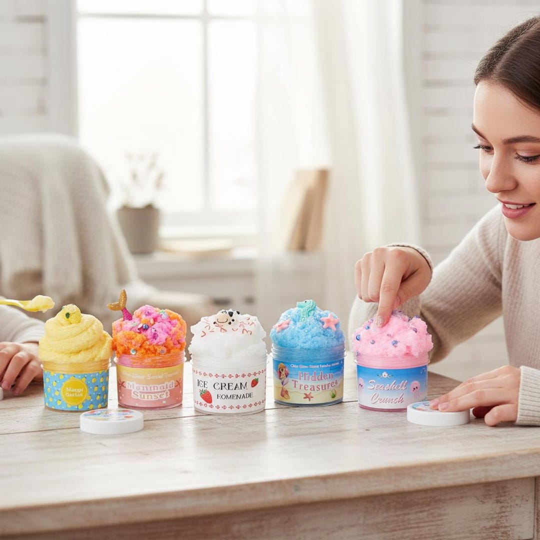 Ocean Animals Slime | 6 Styles Soft Stretchy Stress Relief Slime |cute ...