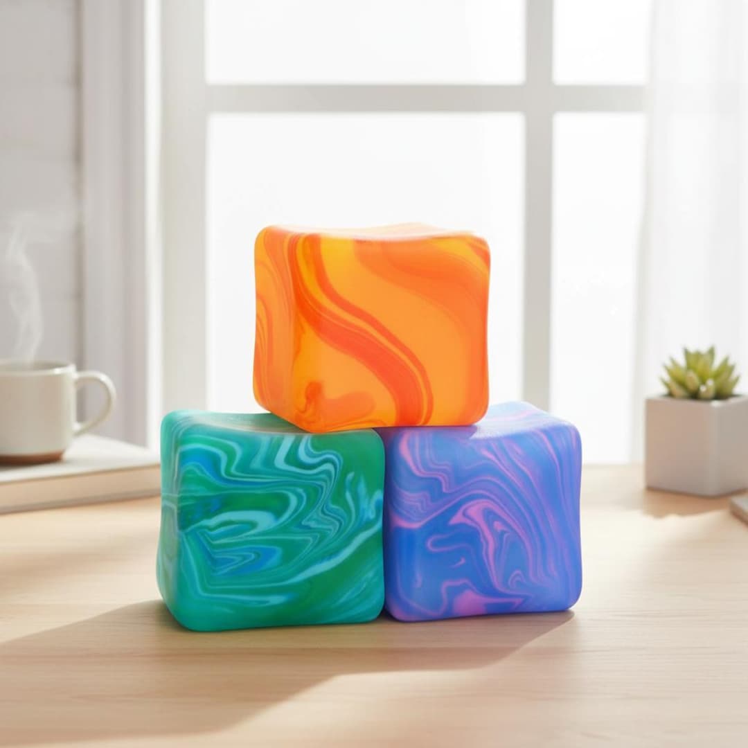 Needoh Flow Pattern Square Stress Relief Toy - Slow Rebound Maltose ...