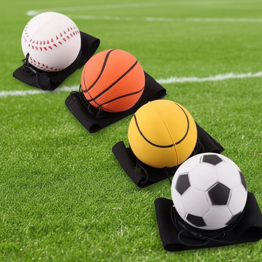 Wrist Strap Bounce Ball Set Hand Eye Coordination Wrist Strength ...