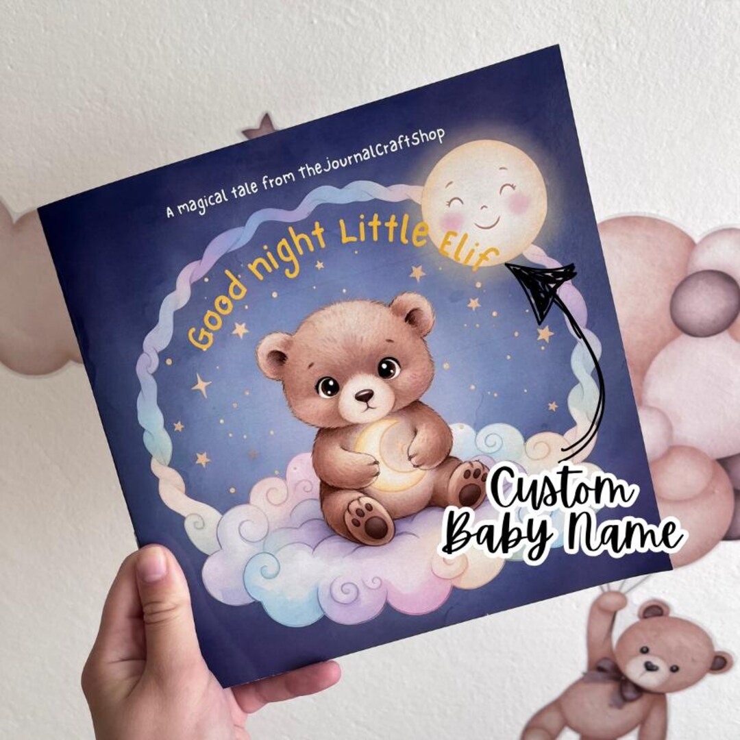 Personalised Good Night Baby Book, Custom Newborn Gift Fairy Tale Story ...