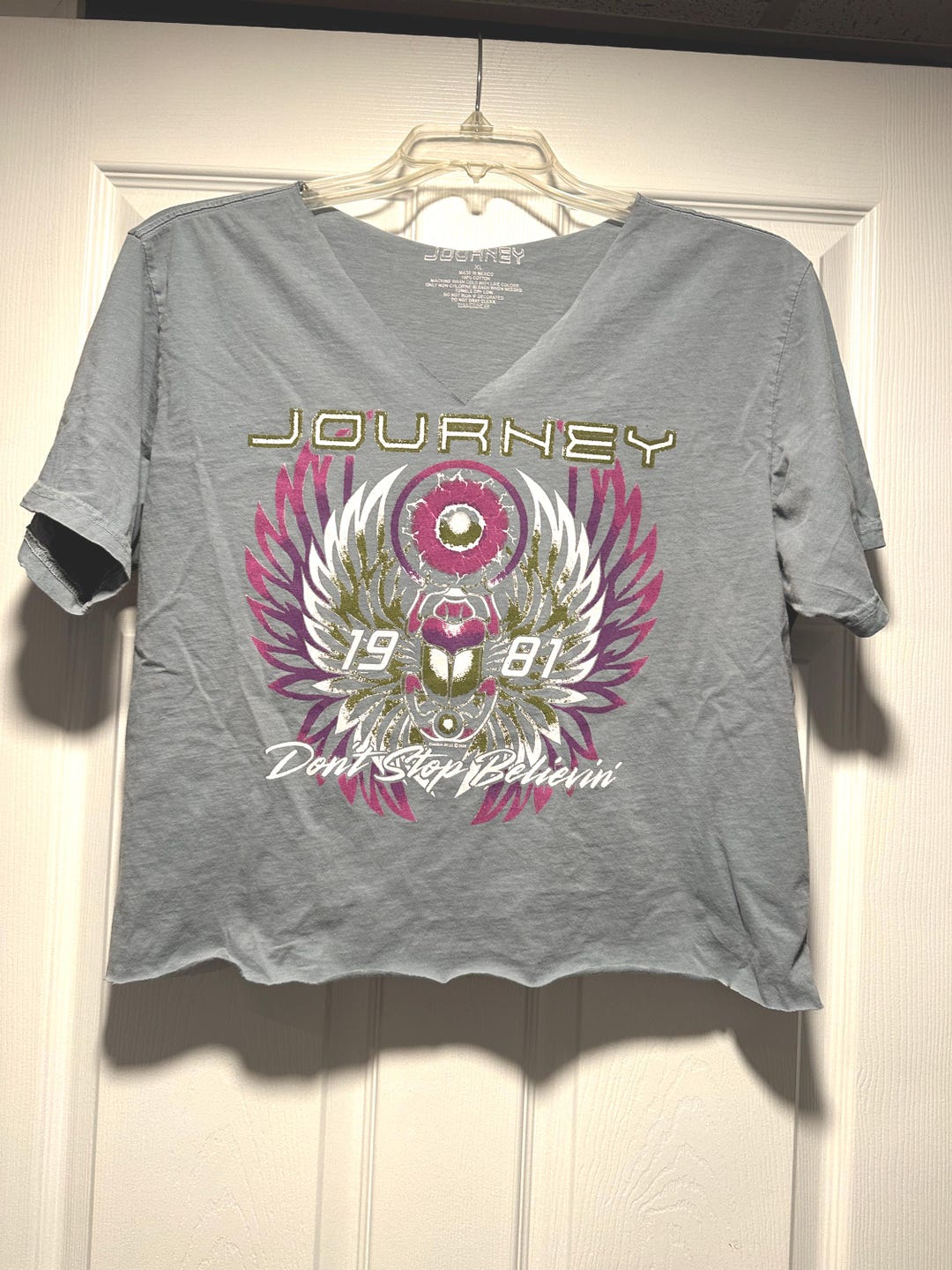 Retro Cropped Journey Band Tee - Etsy