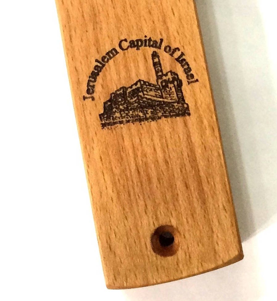 Jerusalem Capital of Israel Luxury Wooden Mezuzah, Wood Large Mezuzah ...