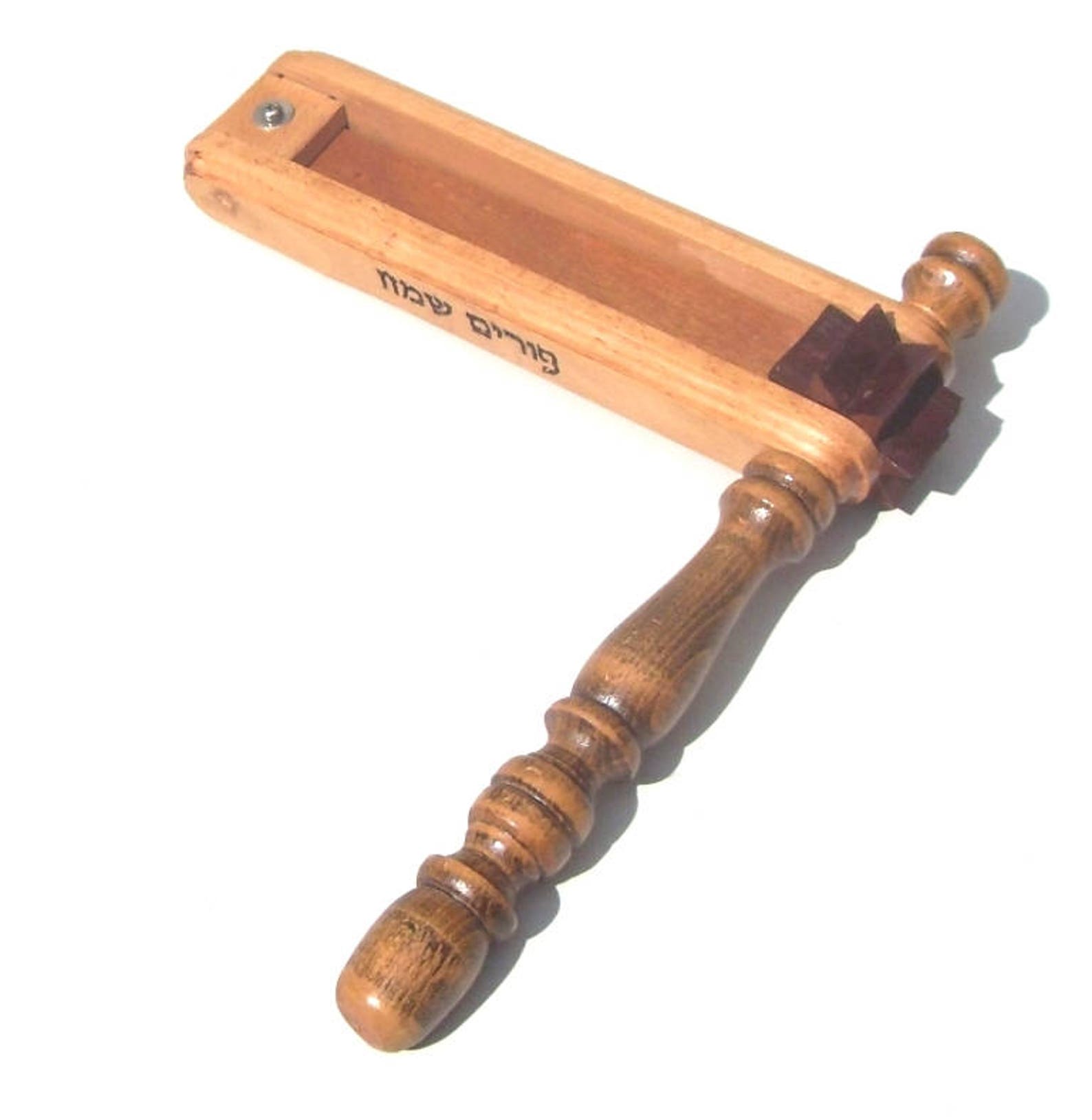 Israeli Handmade, Large Wooden Traditional Grogger Rattler רעשן ...