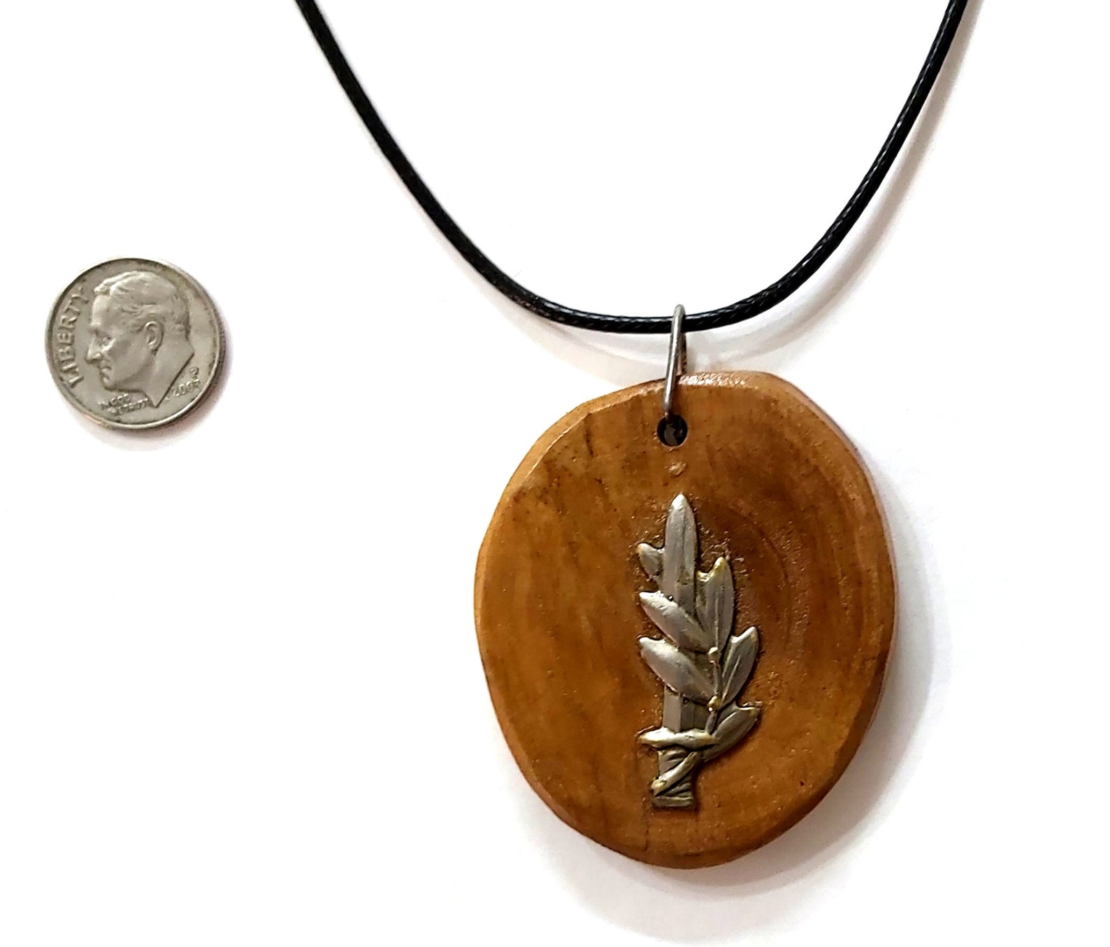 Olive Wood Pendant With IDF ZAHAL Officer Pin Sign P013 - Etsy