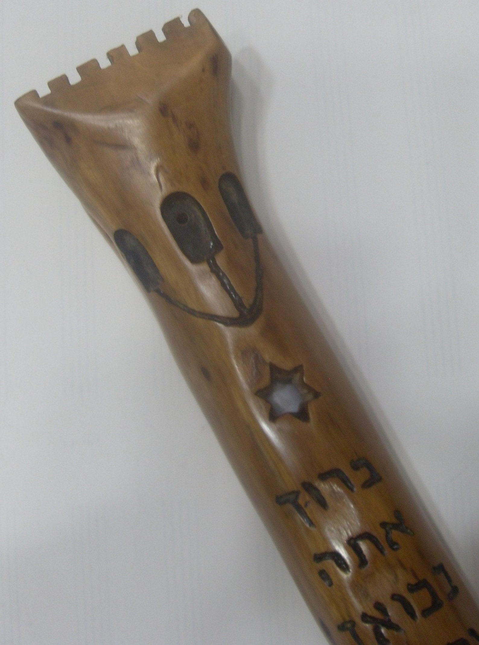 Israeli Handmade Judaica Art Jerusalem Olive Wood Mezuzah Case (M008 ...