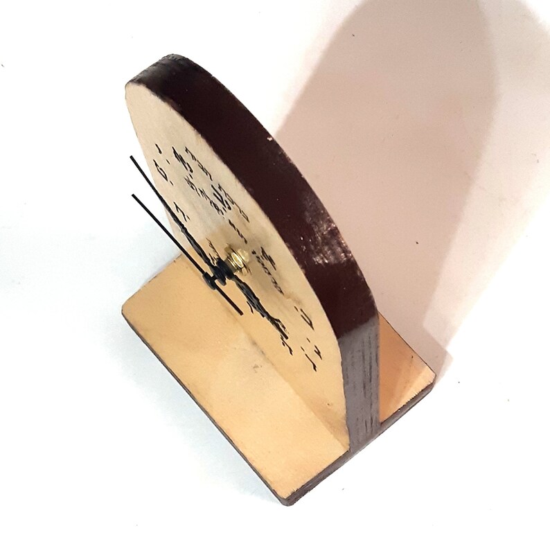 Jewish Home Blessing Desk Clock Israeli Handmade Judaica Art Wooden ...