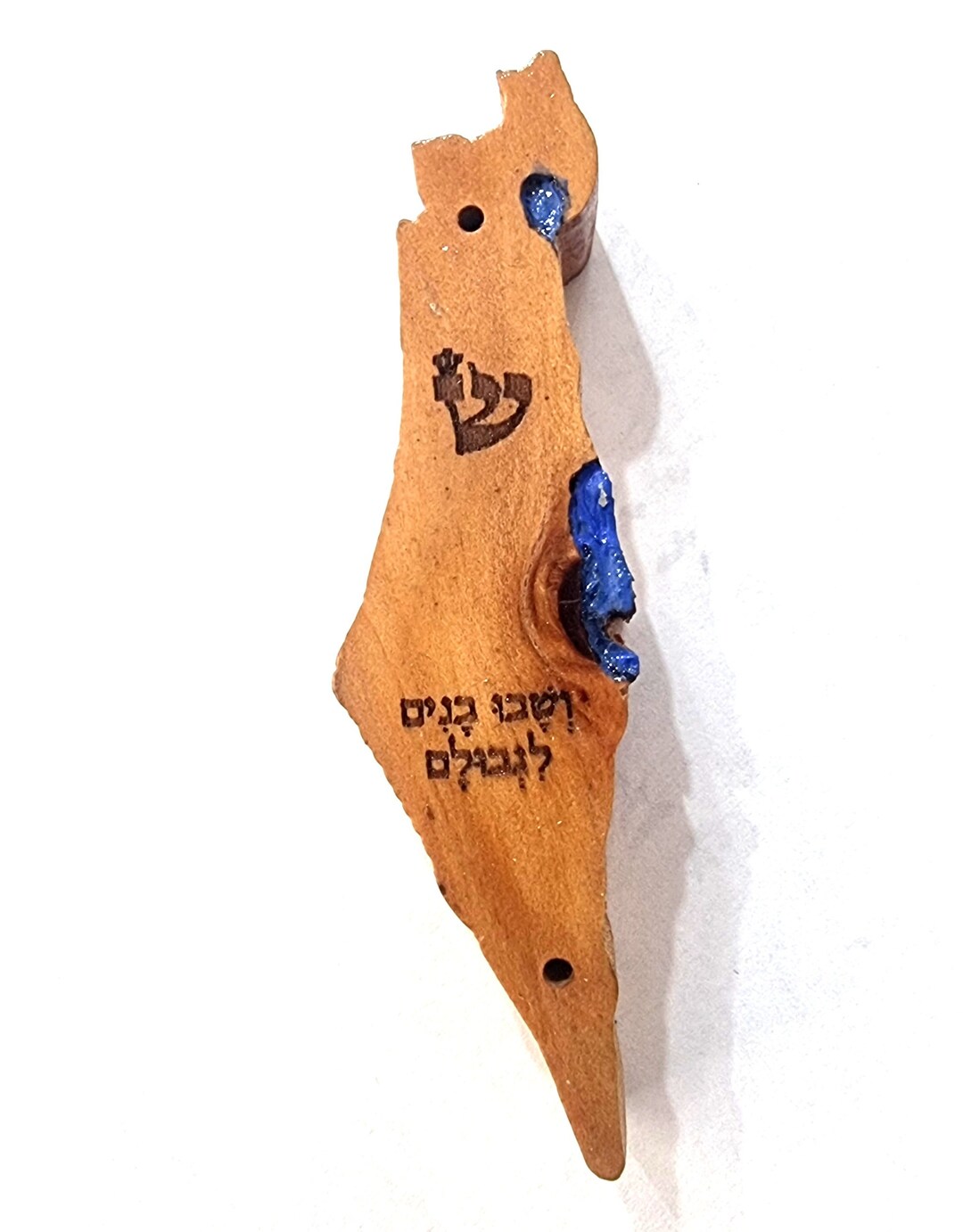 Handmade Wooden Mezuzah, Old Cypress Wood Mezuzah Case Israel Map ...