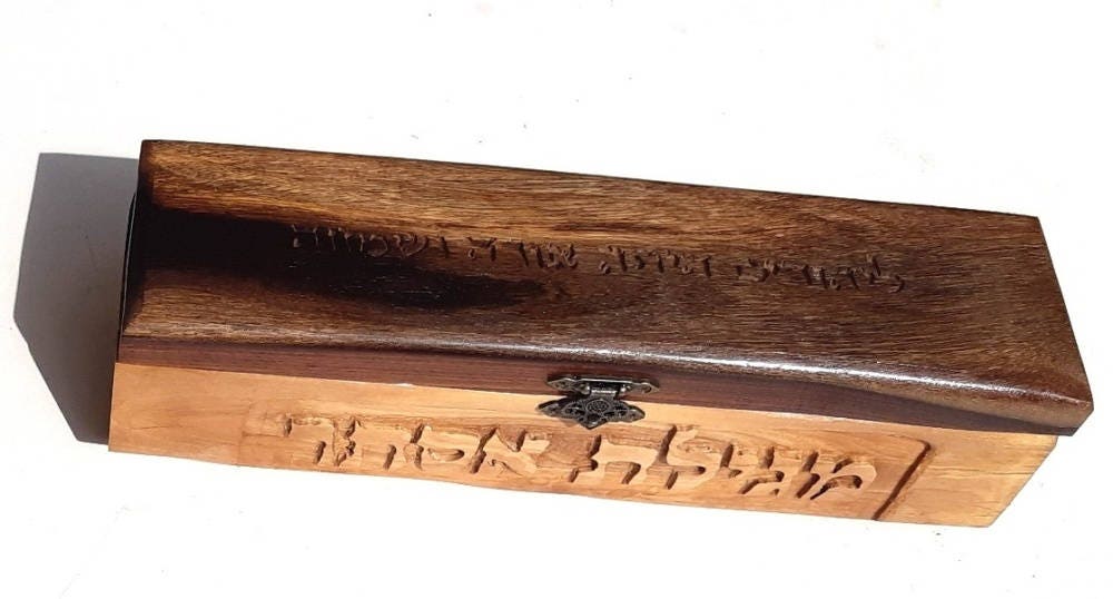 Wooden Handmade Megila Case, Israeli Megilla Megilah Case Box Olive ...