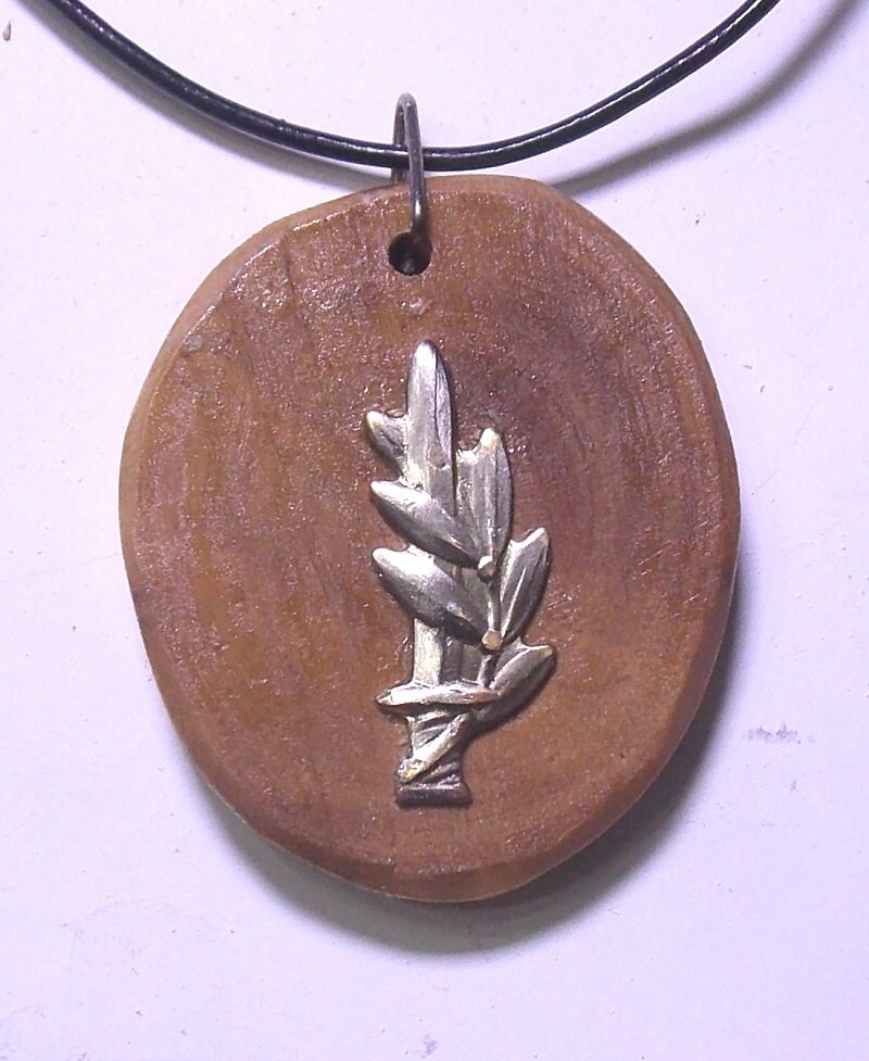 Olive Wood Pendant With IDF ZAHAL Officer Pin Sign P013 - Etsy