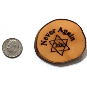 Never Again Shoah Israeli Olive Wood Art Memorized Pin the - Etsy