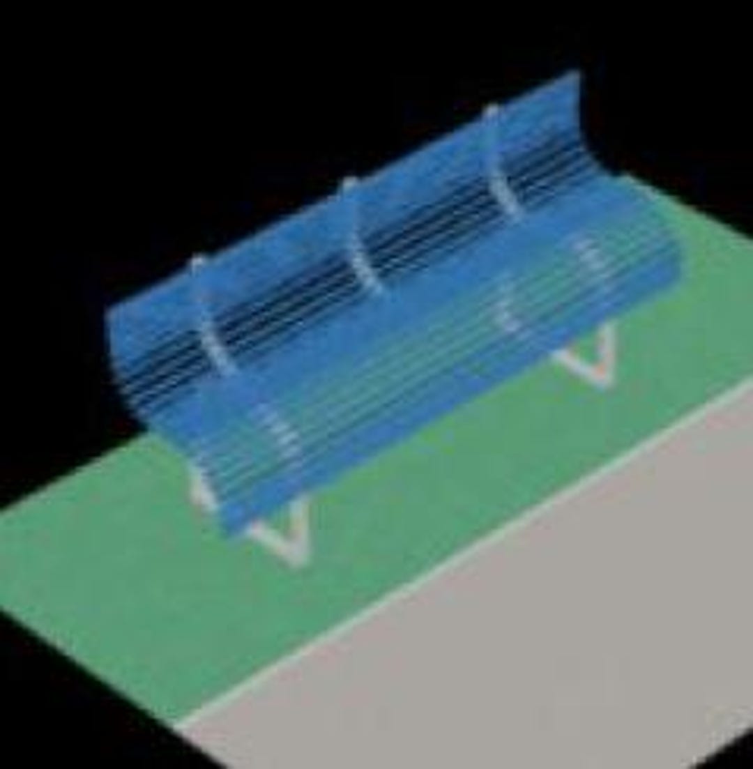 Modern Aluminum Bench - DXF File for Autocad, CNC, Laser Cutting, or 3D ...