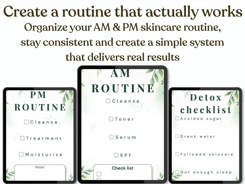 Skincare Routine Checklist Printable | Skincare Routine Tracker ...