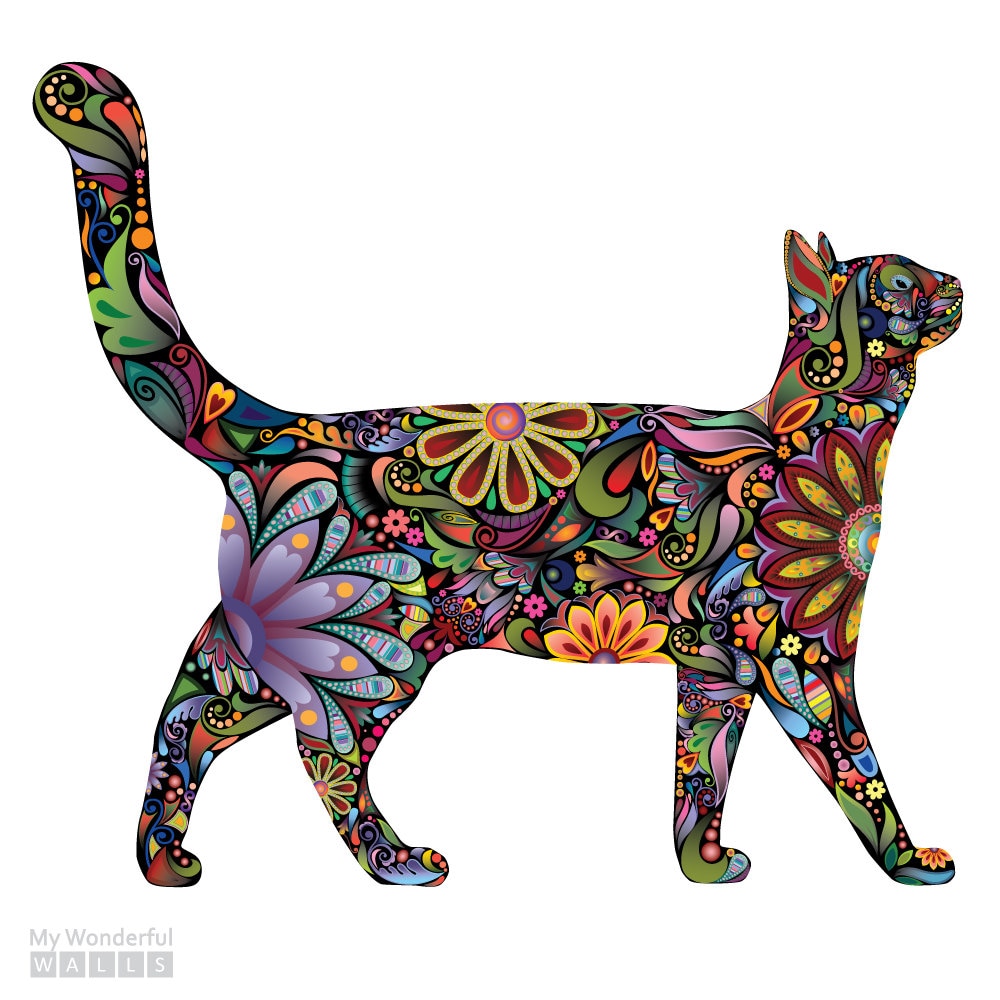 Cat Decals Set of 3 Cat Wall Stickers Peel and Stick - Etsy Australia