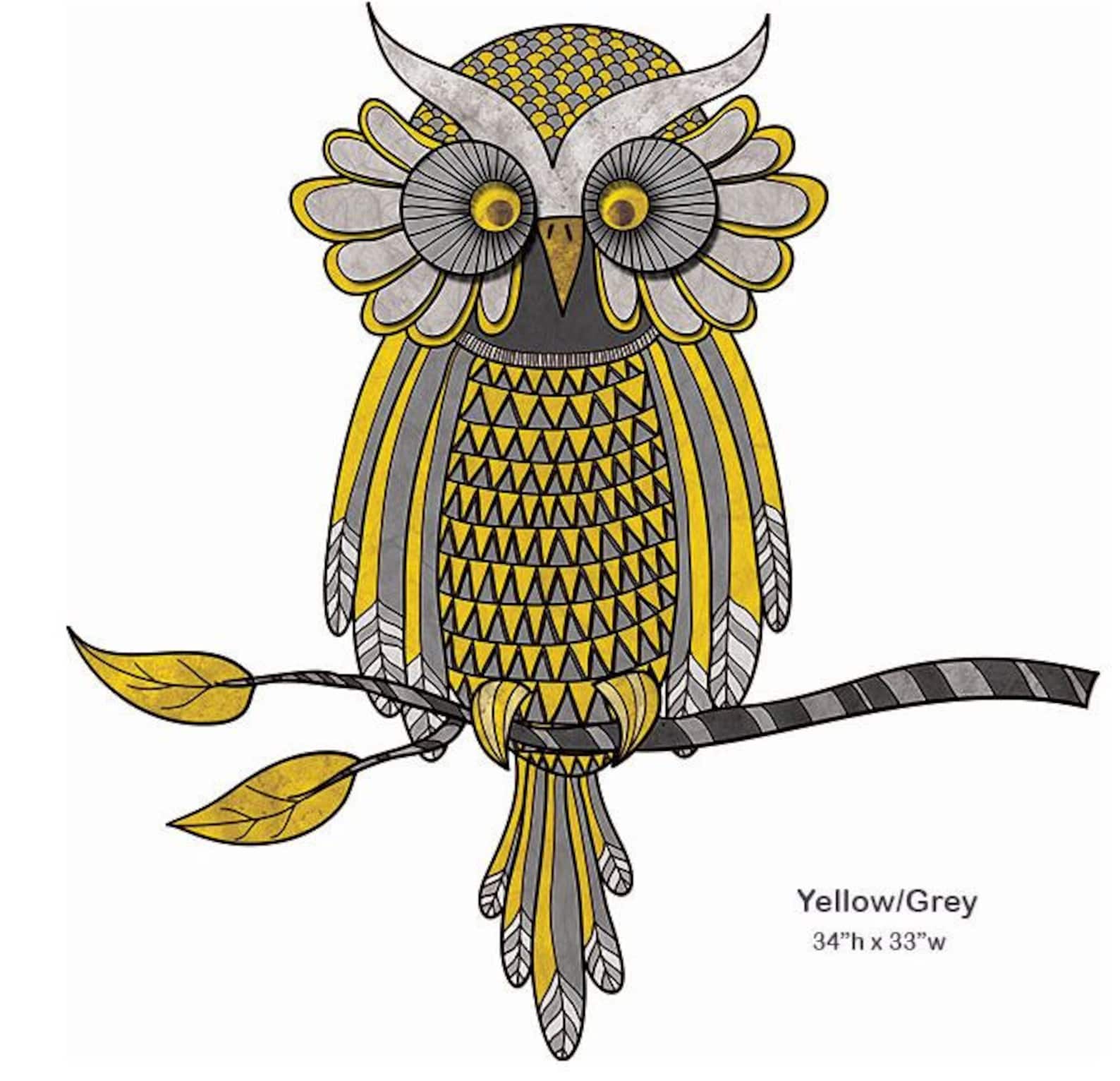Wise Owl Wall Sticker Decal - Etsy