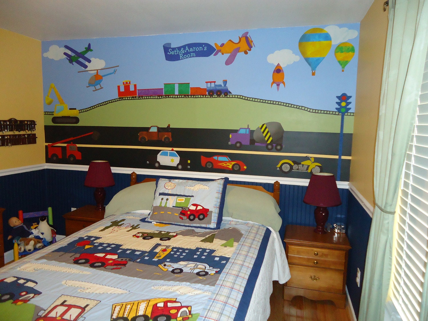 Transportation Wall Decals - Train, Construction, Car, Truck, Airplane ...