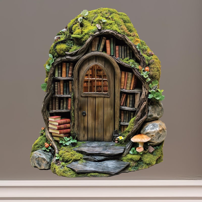 Fantasy Library Mural - Etsy