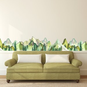 Mountain Range Wall Border Decal - Etsy