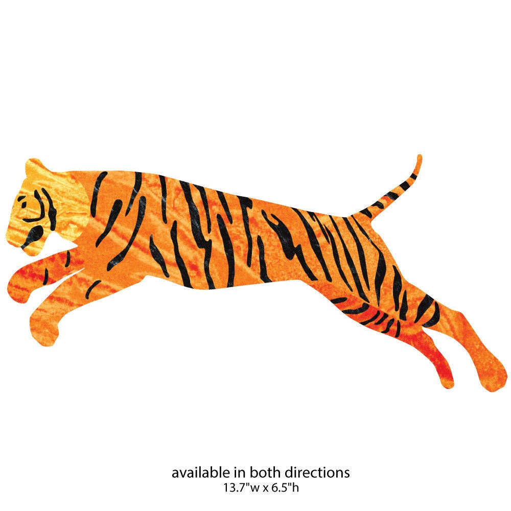 Tiger Wall Sticker Decal - Etsy