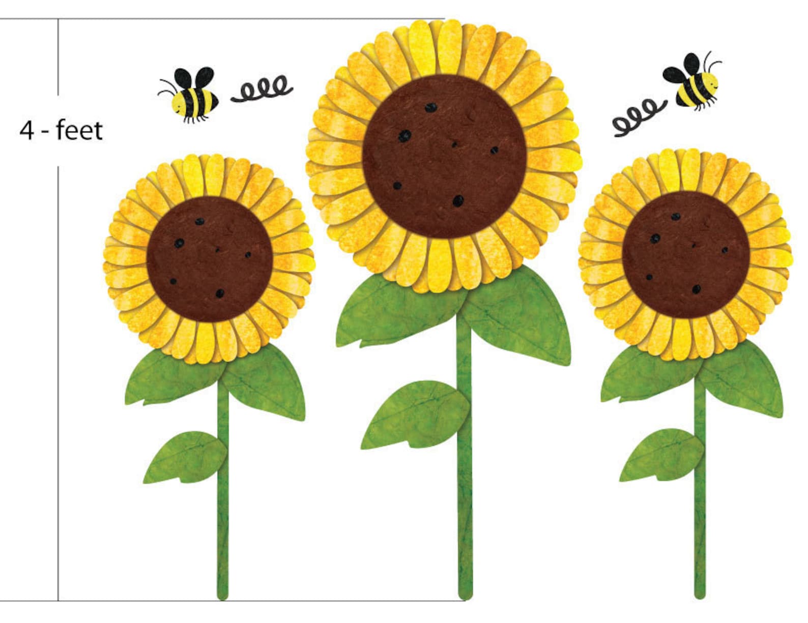 Giant Sunflower and Bees Wall Stickers for Baby Nursery - Etsy