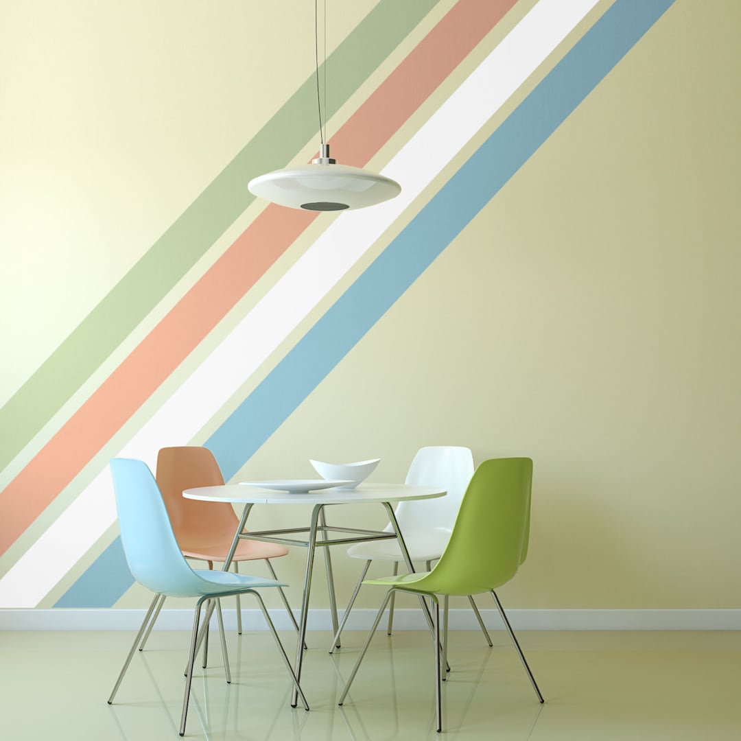 Solid Stripe Wall Decals - Multiple Colors & Sizes - Etsy