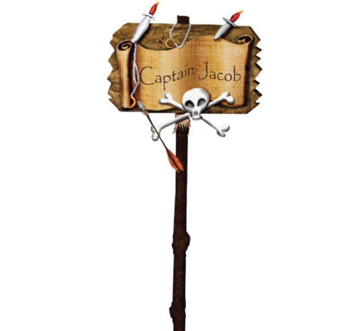 Personalized Pirate Sign Wall Sticker Decal for Boys Room - Etsy