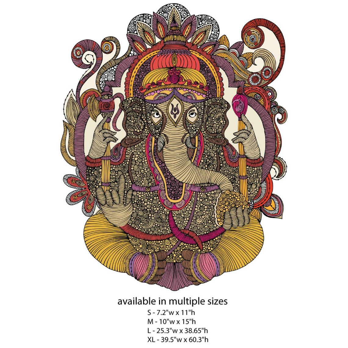 Ganesha Wall Sticker Decal by Valentina Harper - Etsy