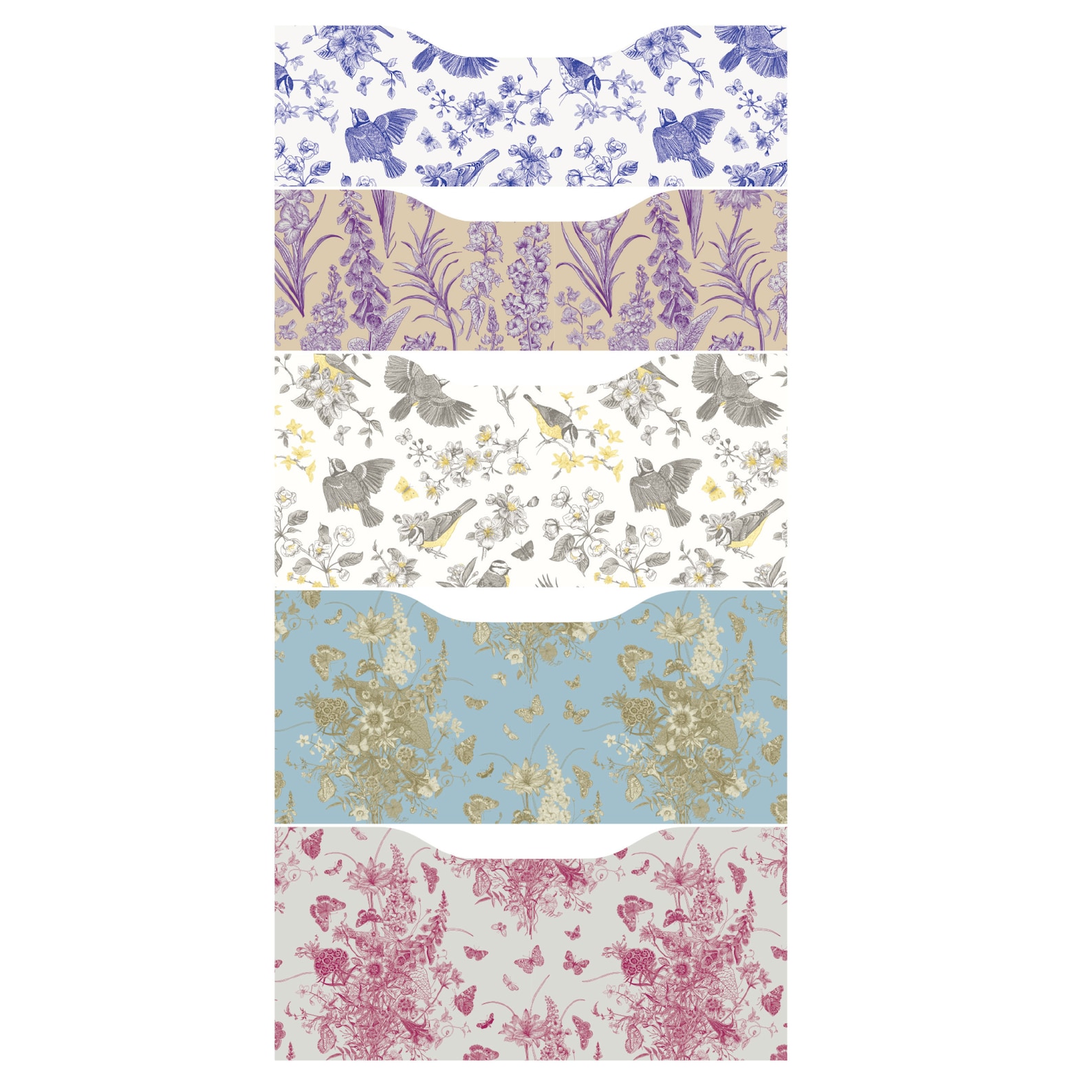 Birds & Butterflies Toile Pattern Decal Set for IKEA Alex | Etsy