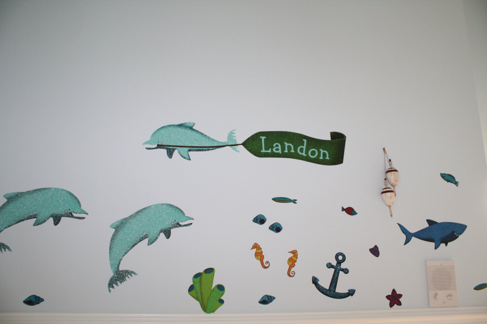 Personalized Dolphin Name Banner Wall Decal for Kids Room | Etsy