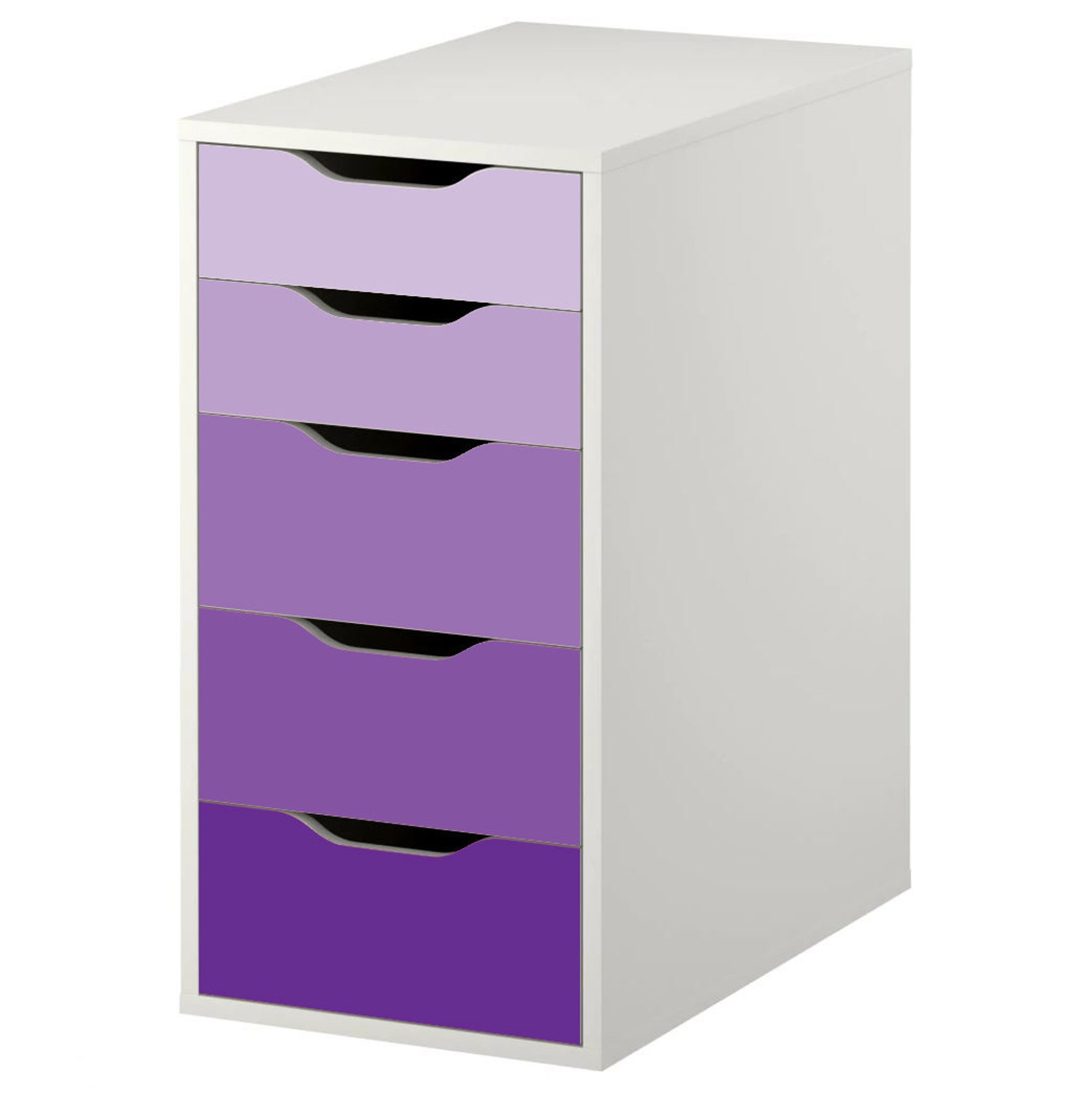 Purple Ombre Pattern Decal Set for IKEA Alex Drawer Unit (furniture NOT ...